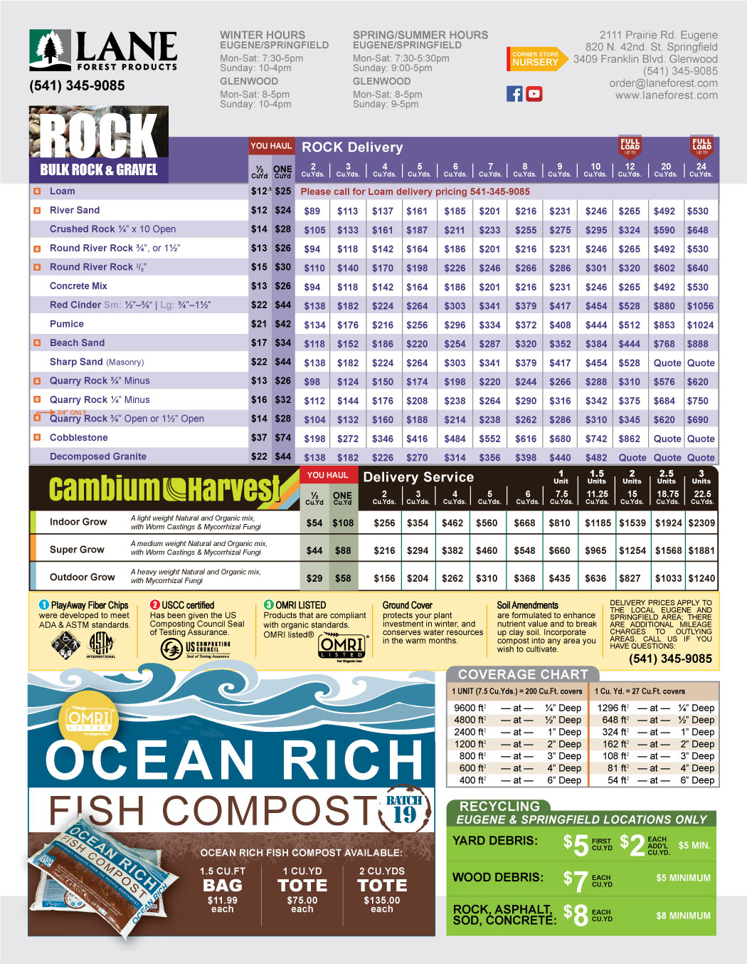 Price List | Lane Forest Products